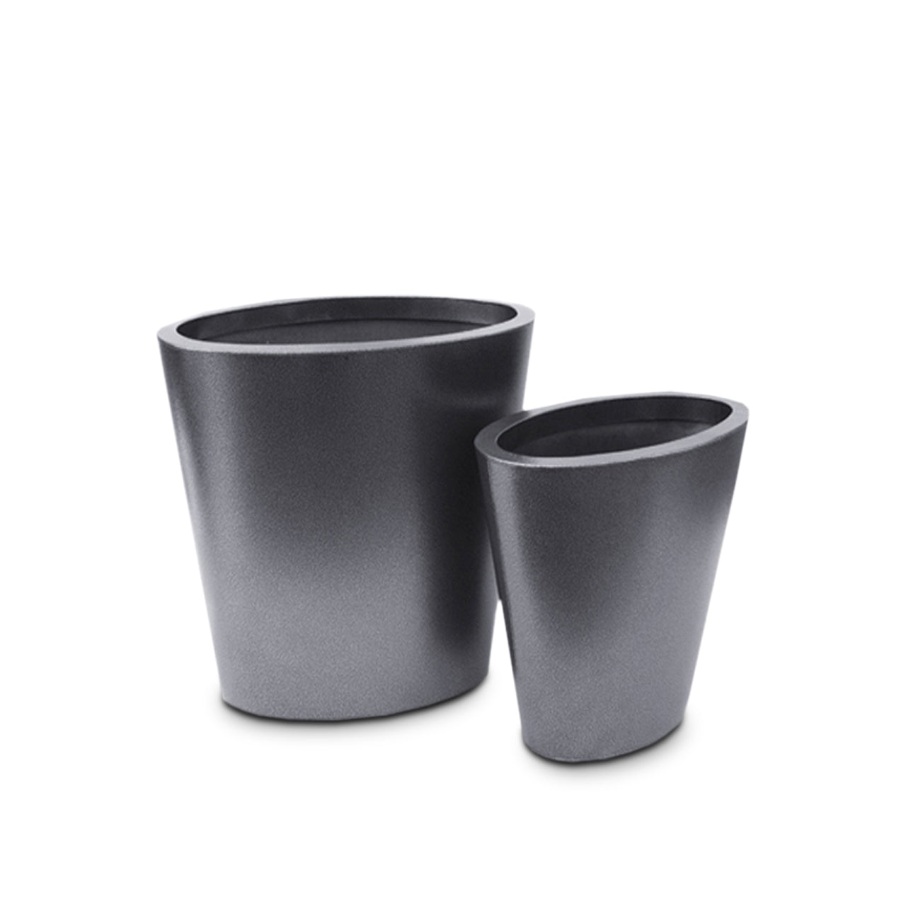 S1506A2 Oval Shaped Medium Height Metal Pots Set of 2 – Baahir Outdoor ...